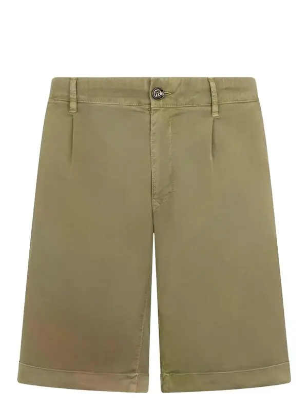 MOORER Bermuda Pleated Shorts - Green