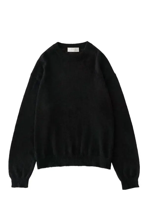 Studio Nicholson Gulf Dropped Shoulder Knit Sweater - Black