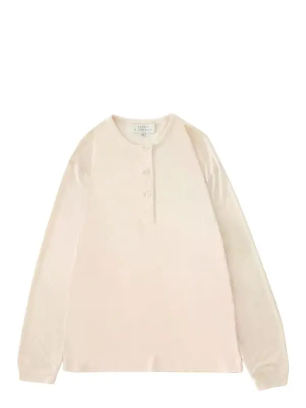Studio Nicholson Canvas Grandad Collar Top - Neutrals