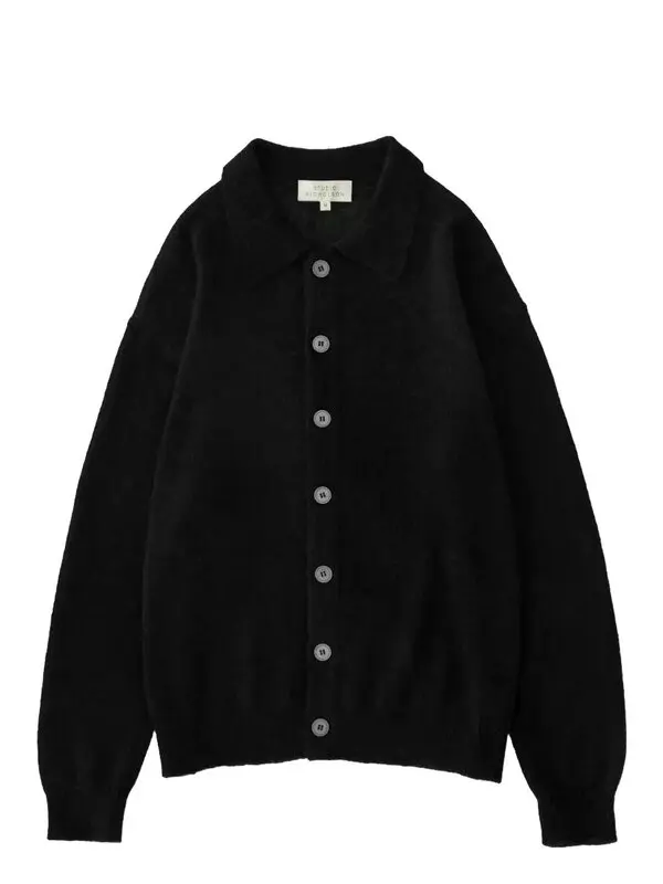 Studio Nicholson Hamto Polo Button Cardigan - Black