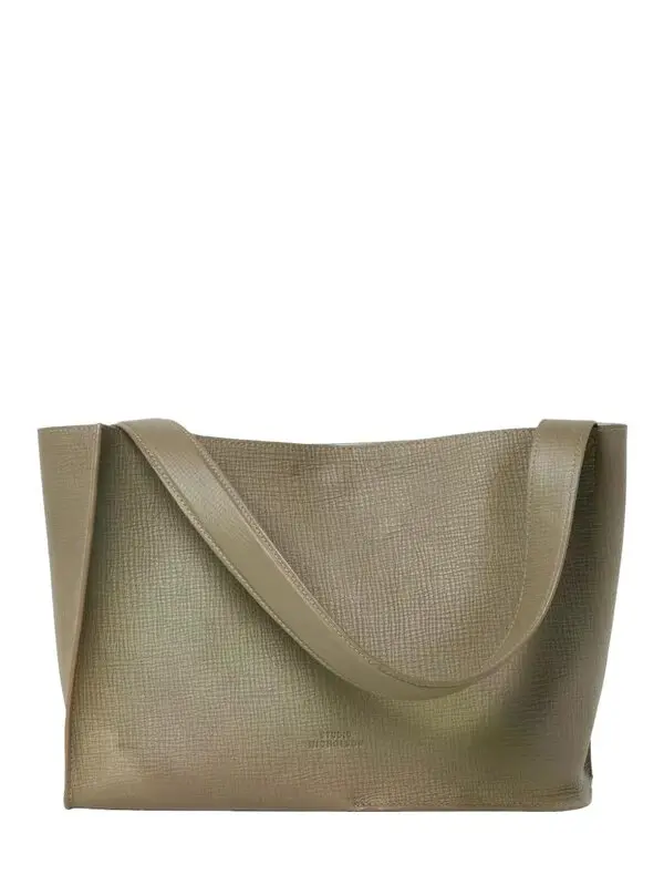 Studio Nicholson Doublet Grained Leather Shoulder Bag - Neutrals