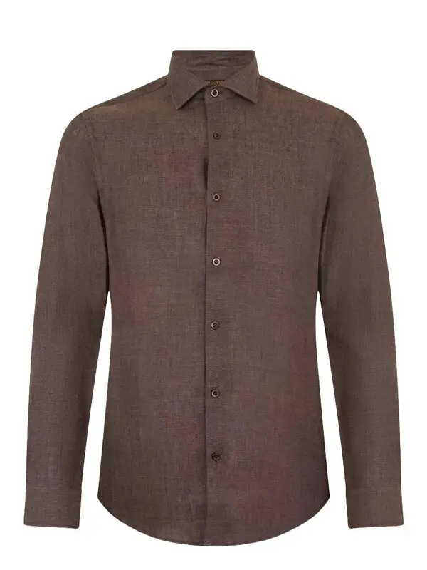 MOORER Romanys Buttoned Shirt - Brown