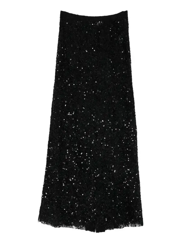 P.a.r.o.s.h Sequined Maxi Skirt - Black