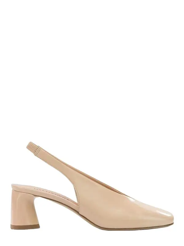 HALMANERA Block Heel Slingback Pumps - Neutrals