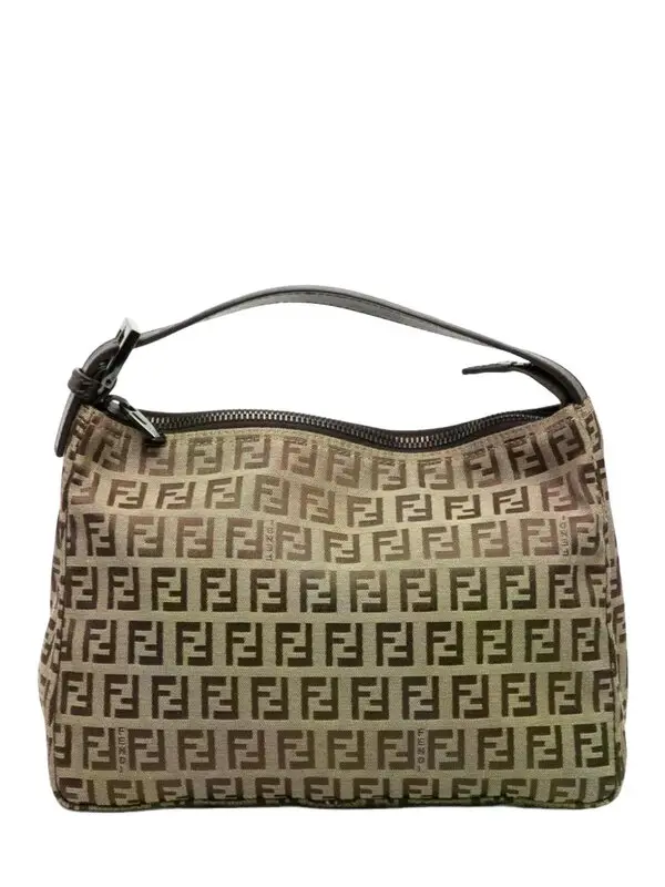 Fendi 2000-2010 Zucchino Canvas Handbag - Brown