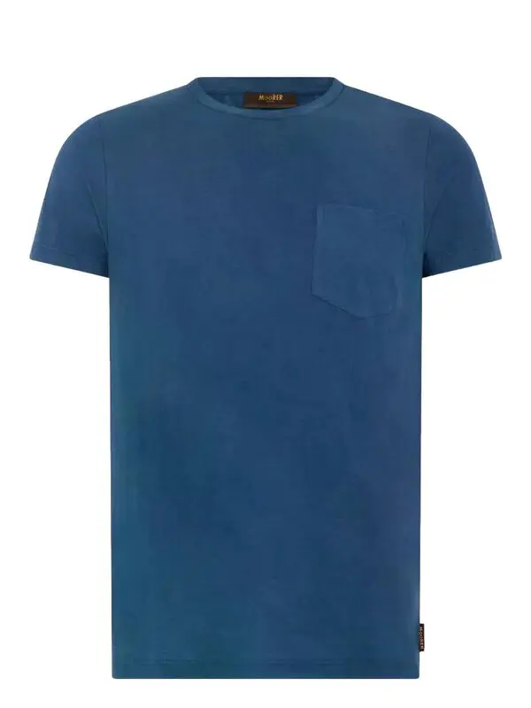 MOORER Bruzio-jch Chest-pocket T-shirt - Blue
