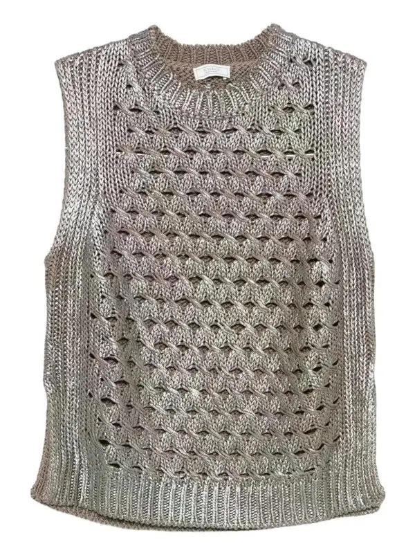 Peserico Cut-out Vest - Grey