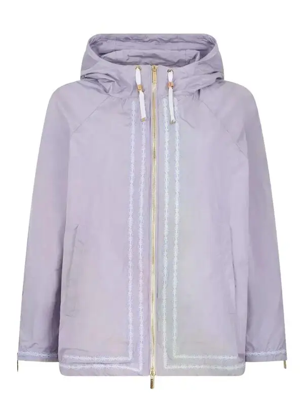 MOORER Zip-up Hooded Jacket - Purple
