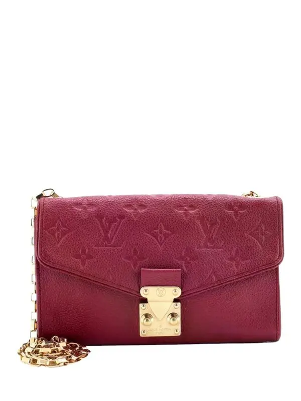 LOUIS VUITTON Saint Germain Pochette Monogram Empreinte Leather Shoulder Bag - Red
