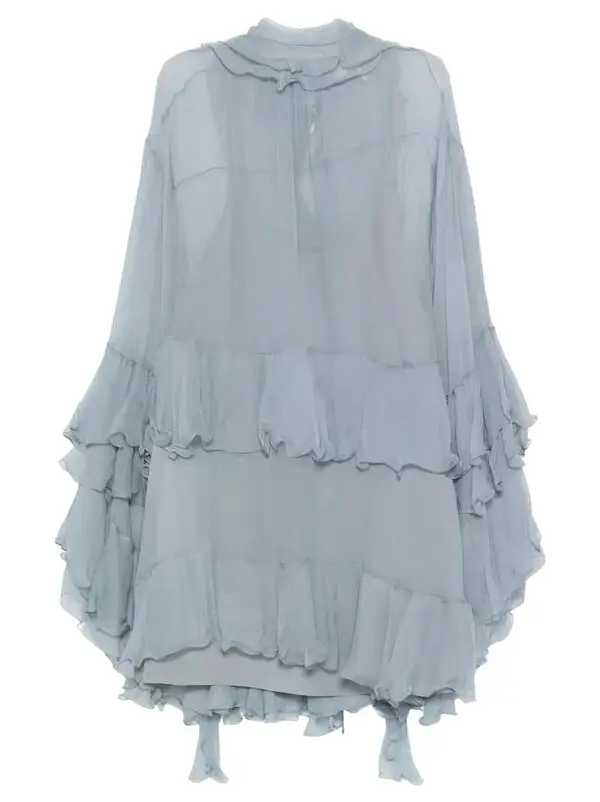 Chloé Ruffled Mini Dress - Blue