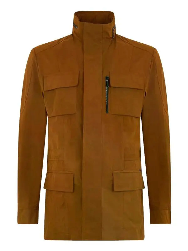MOORER Jacket With Pockets - Brown