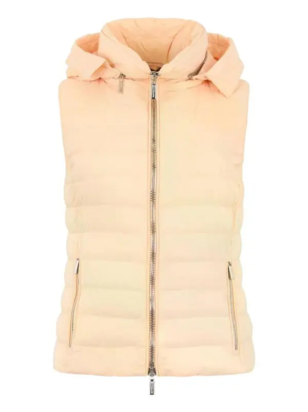 MOORER Quilted Hooded Vest - Neutrals