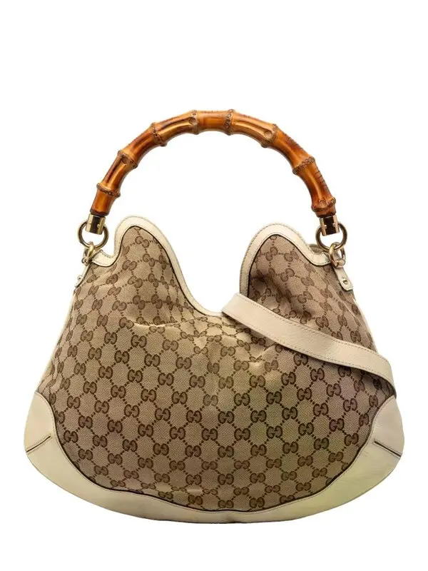 Gucci 2000-2015 Medium Gg Canvas Peggy Satchel - Brown
