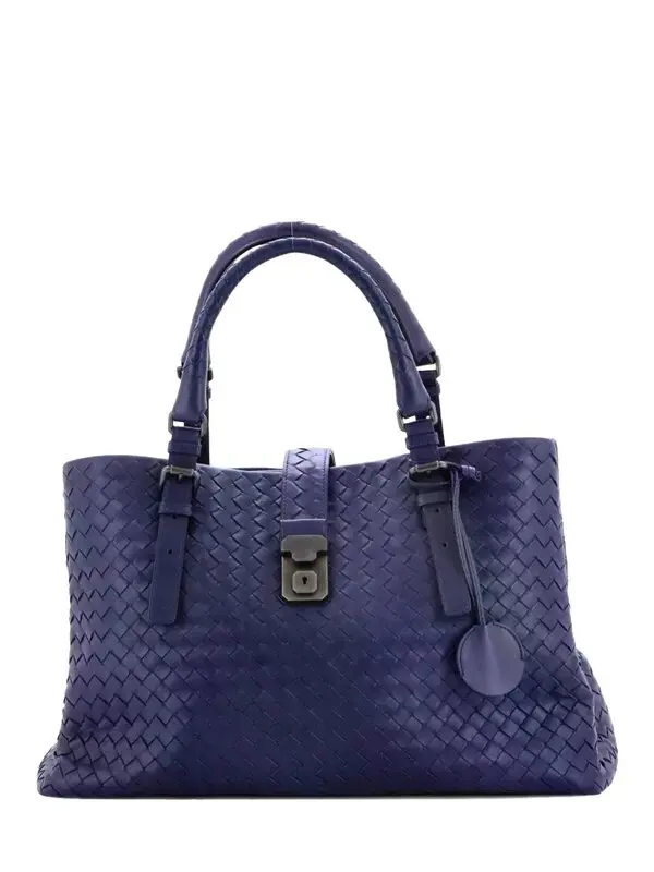 Bottega Veneta Roma Intrecciato Nappa Medium Tote - Blue