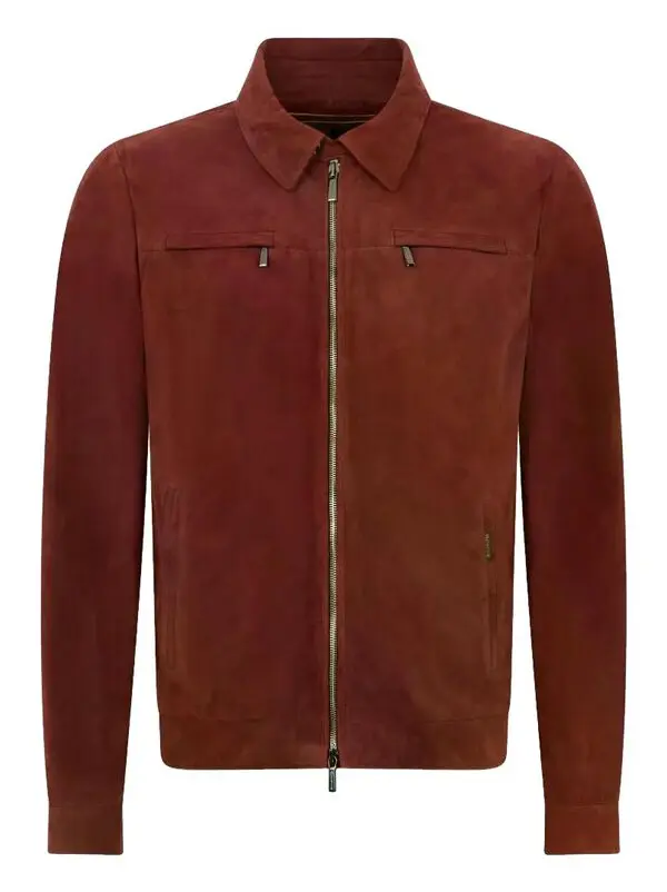 MOORER Zipped Jacket - Brown