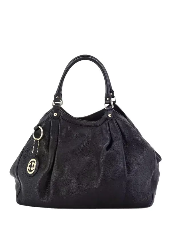 Gucci Sukey Sima Leather Large Tote Bag - Black