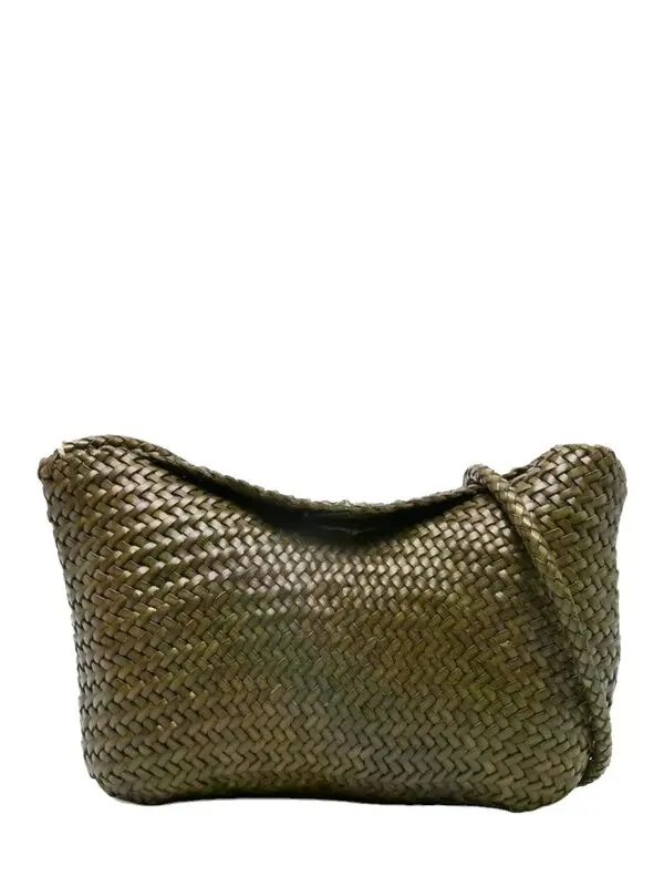 Dragon Diffusion Woven Leather Crossbody Bag - Green