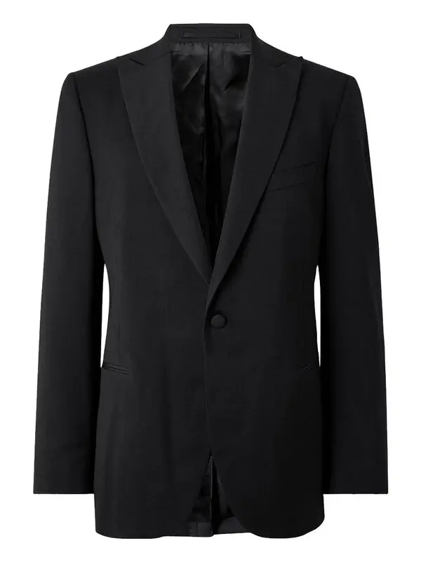 Mr P. Wool Tuxedo Jacket - Black