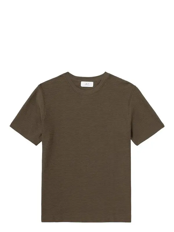 Mr P. Ribbed Cottonjersey Tshirt - Army Green