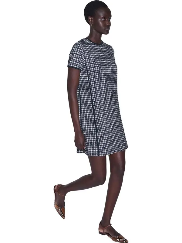 ME+EM Textured Mini Dress - Navy Multi