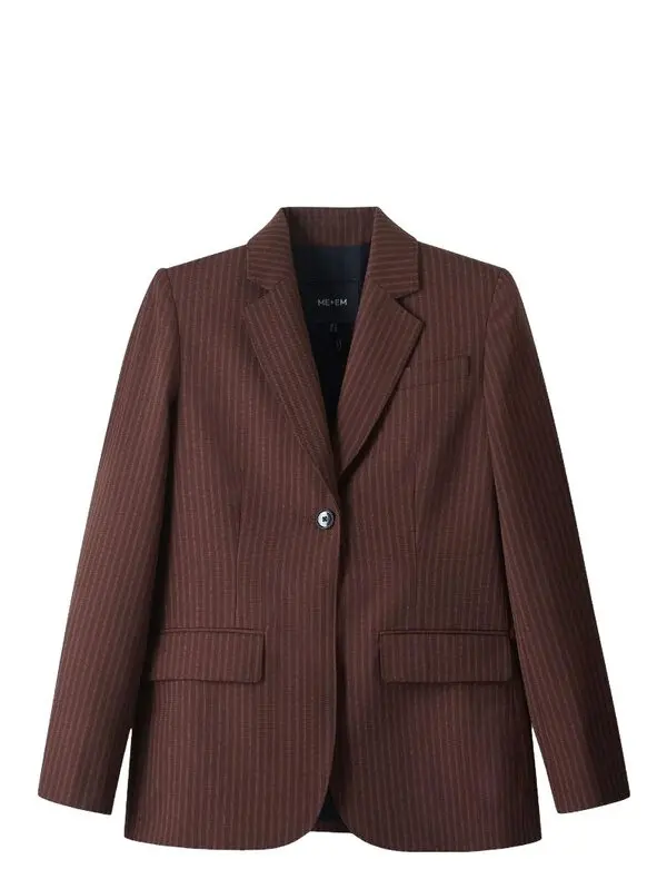 ME+EM Sharp Shoulder Blazer - Cinnamon