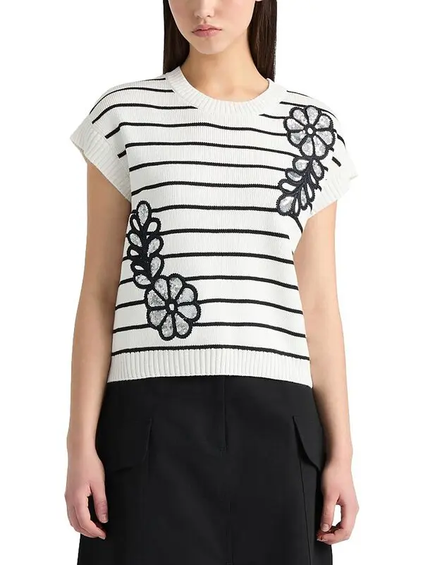 NVLT Sleeveless Sequin Detail Sweater - Marshmallow
