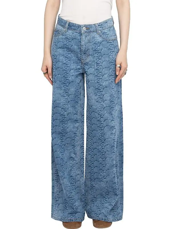 Zadig&Voltaire Ete High-rise Wide-leg Denim Jeans - Light Blue