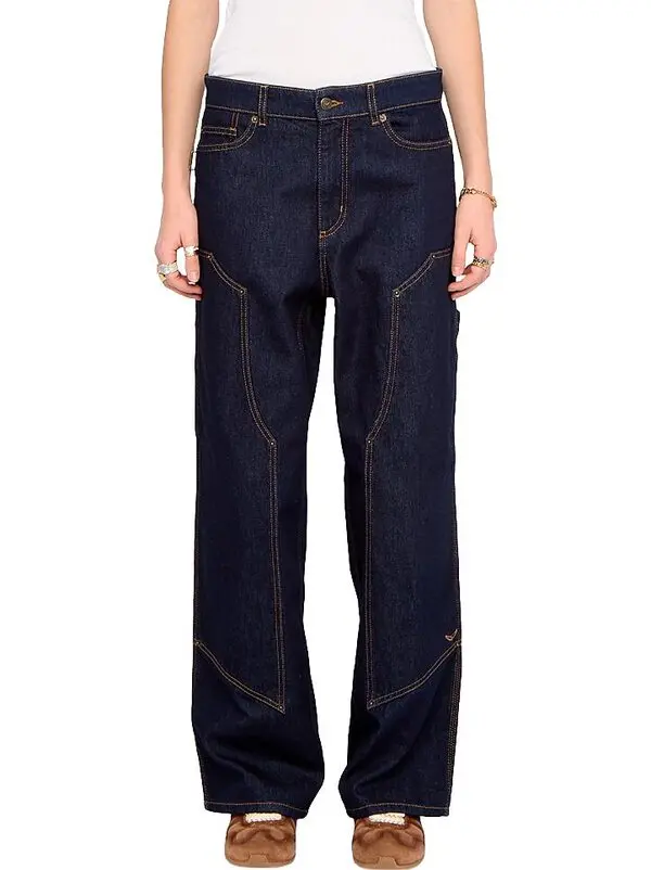 Zadig&Voltaire Perya Mid Rise Straight Leg Jeans - Brut