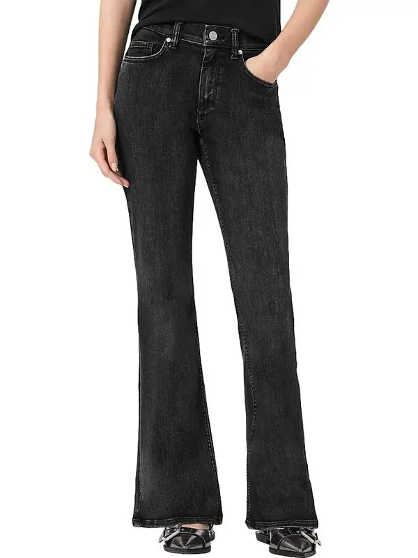 ALLSAINTS Ember High Rise Bootcut Jeans - Washed Black