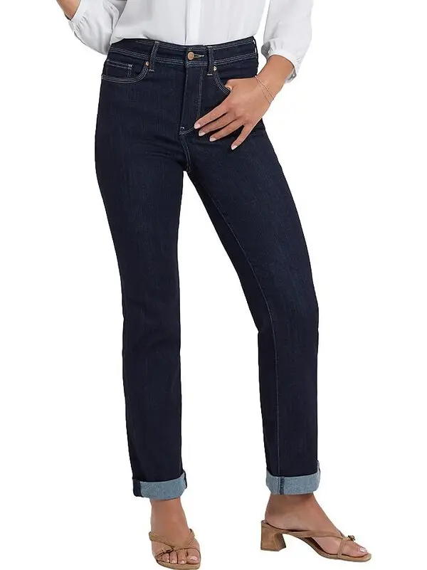 NYDJ Marilyn High Rise Straight Jeans - Morning Tides