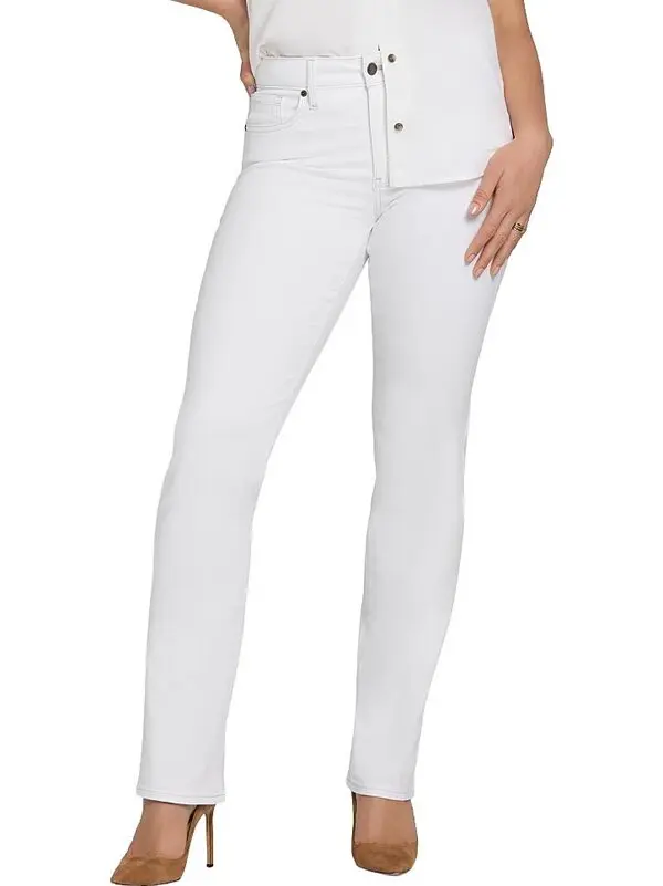 NYDJ Marilyn High Rise Straight Jeans - Optic White