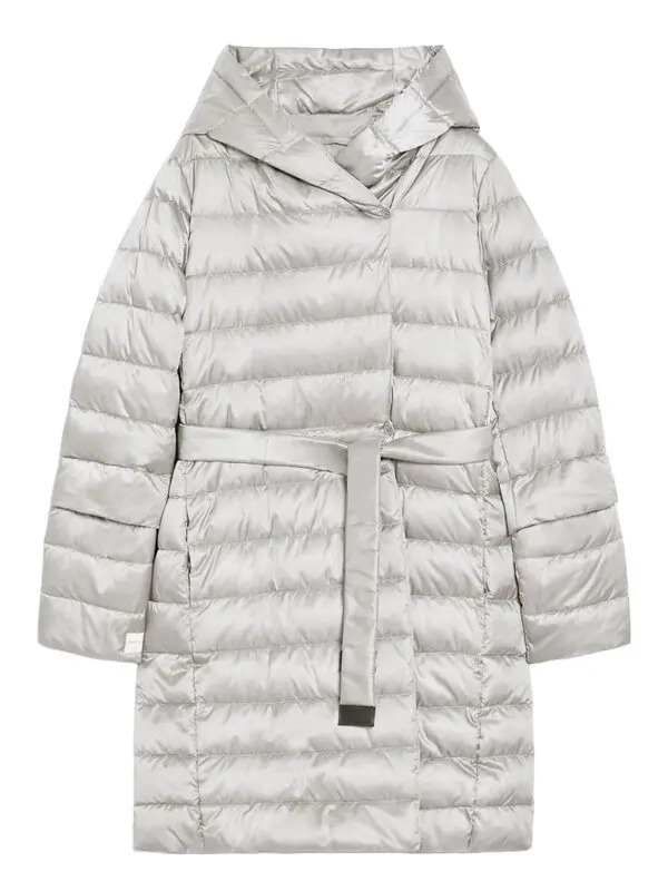 Max Mara Reversible Belted Down Jacket - White