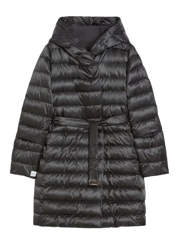 Max Mara Belted Reversible Down Jacket - Black