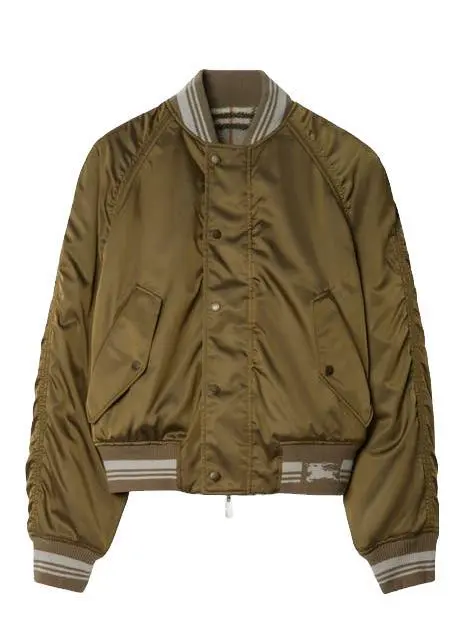 Burberry Reversible Oversized Nylon Bomber Jacket - Tent Green