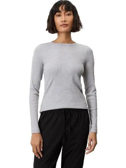 PACT Perfect Rib Layering Long Sleeve - Heather Grey