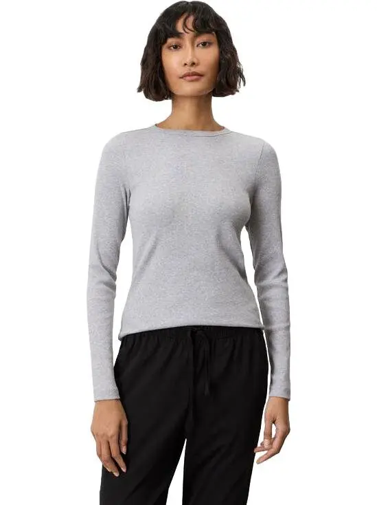 PACT Perfect Rib Layering Long Sleeve - Heather Grey
