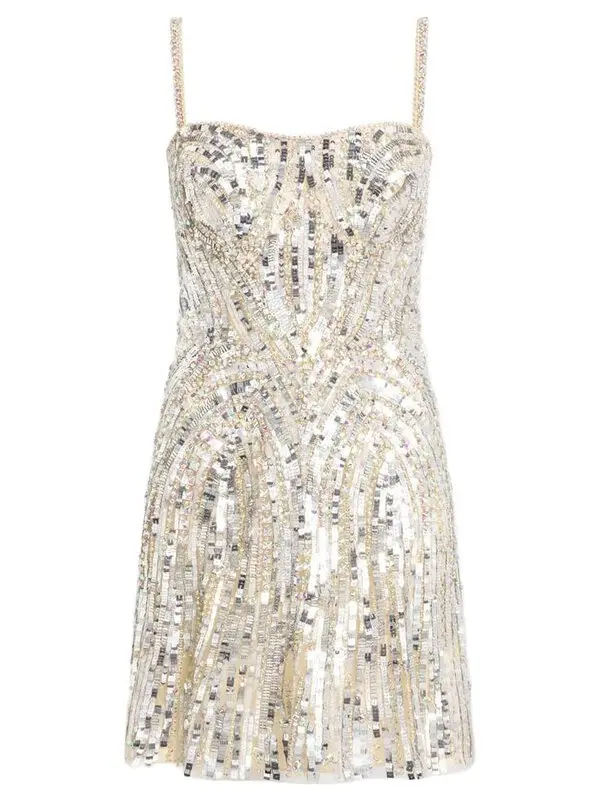 Jenny Packham Rebecca Sequin-embellished Mini Dress - Parchment