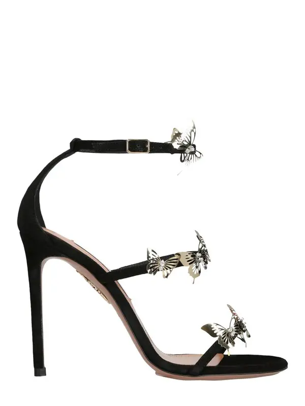 AQUAZZURA Papillon Sauavage 105 Sandals - Black