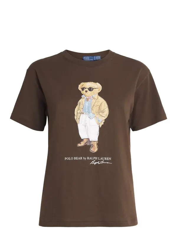 Polo Ralph Lauren Cotton Polo Bear T-shirt - Brown