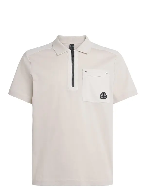 Moose Knuckles Cotton Dalon Polo Shirt - White