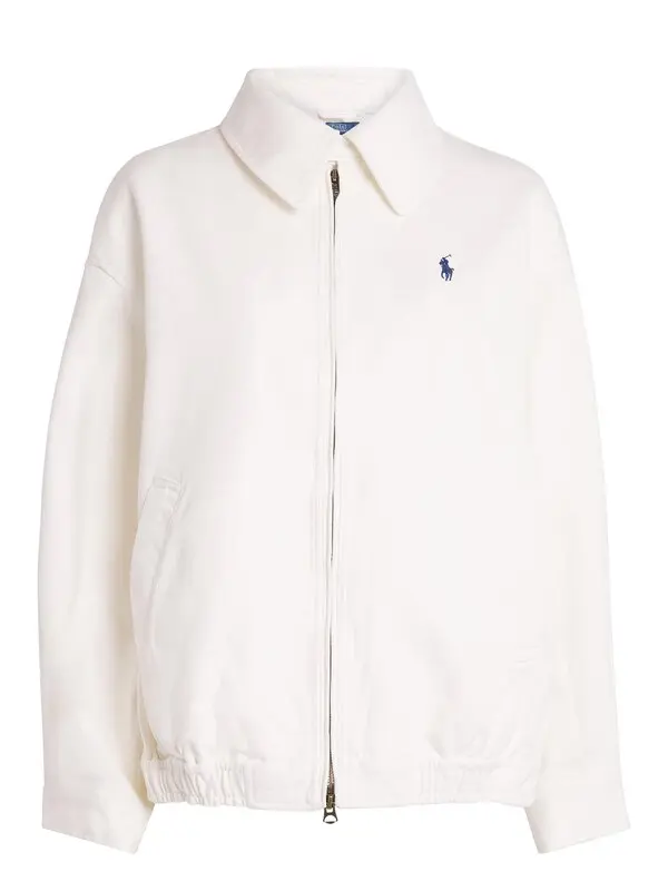 Polo Ralph Lauren Twill Polo Pony Bomber Jacket - Ivory