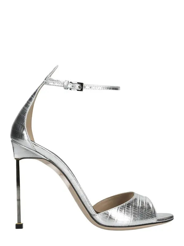 TOM FORD Leather Spire Sandals 105 - Silver