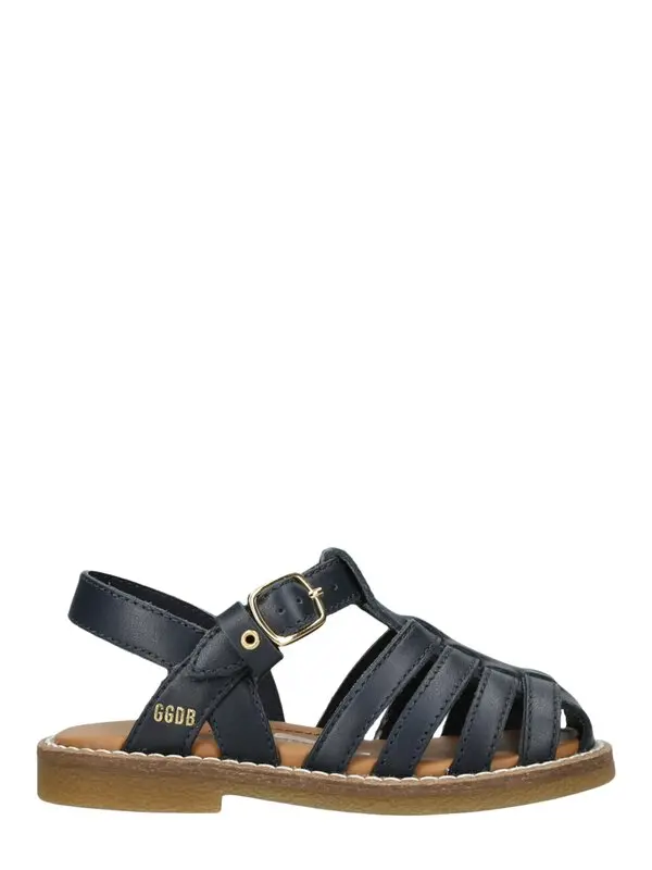 GOLDEN GOOSE Leather Maxime Sandals - Navy