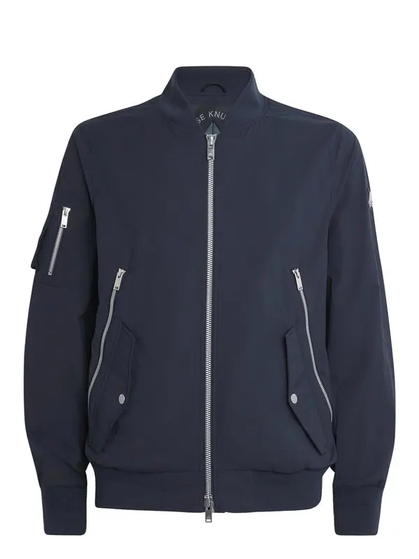 Moose Knuckles Courville Crinkle Bomber Jacket - Navy