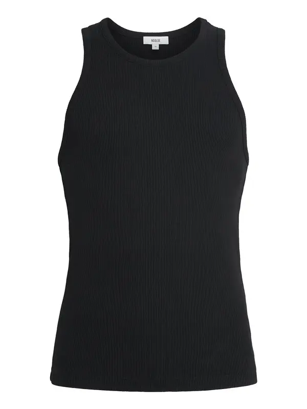 AGOLDE Ribbed Viggo Tank Top - Black