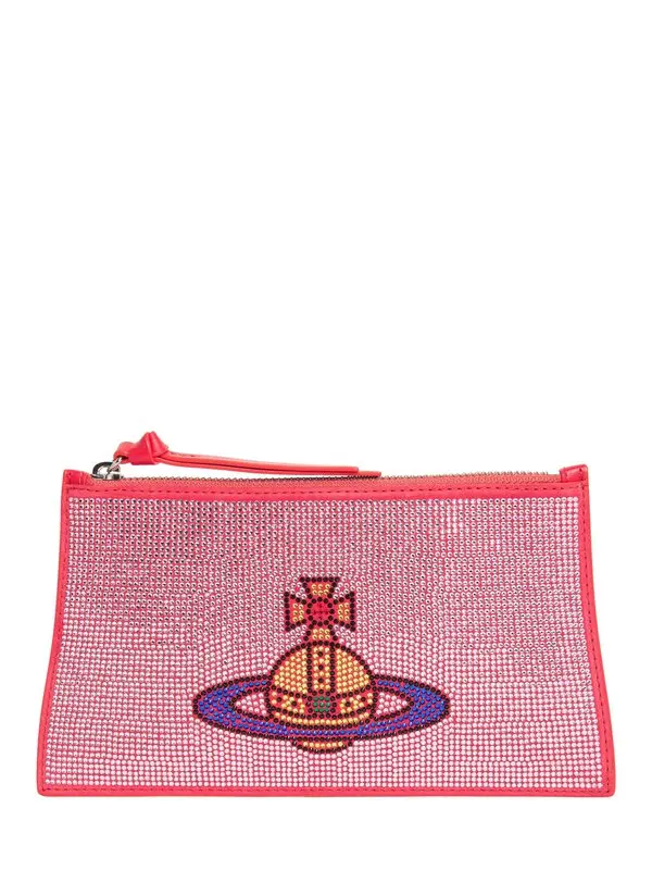 VIVIENNE WESTWOOD Embellished Clutch - Pink