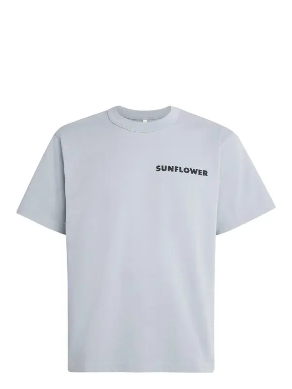 SUNFLOWER Cotton Logo T-shirt - Blue