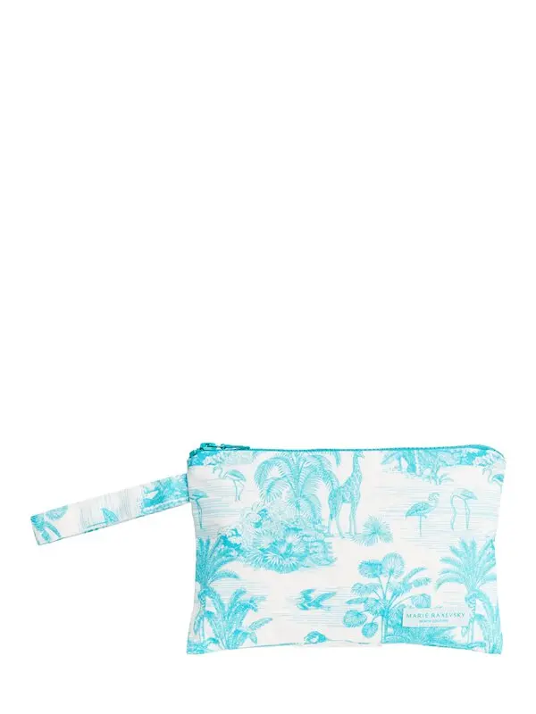 MARIE RAXEVSKY Small Jungle Print Pouch - Blue