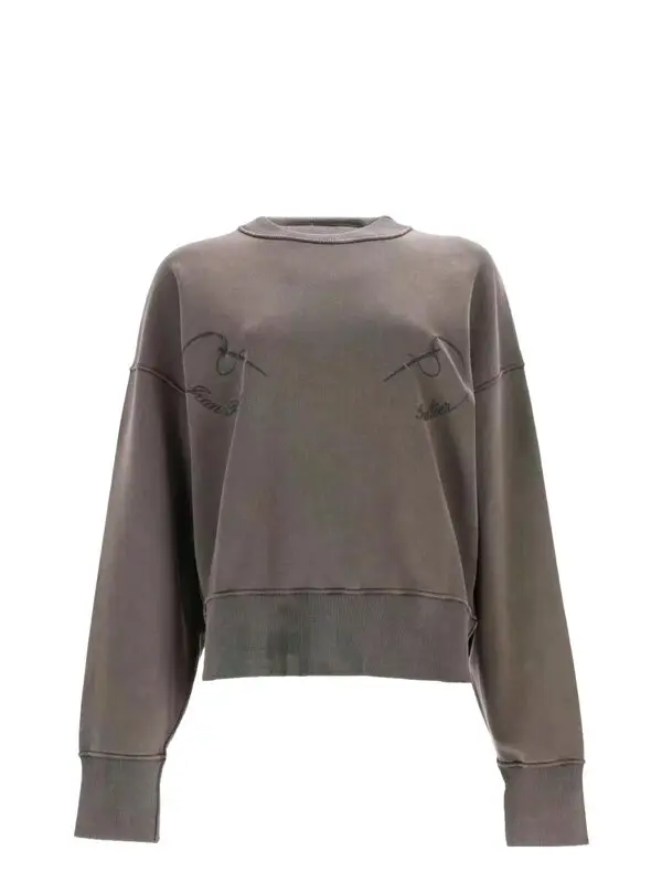 Jean Paul Gaultier Long-sleeve Embroidered Sweatshirt - Grey