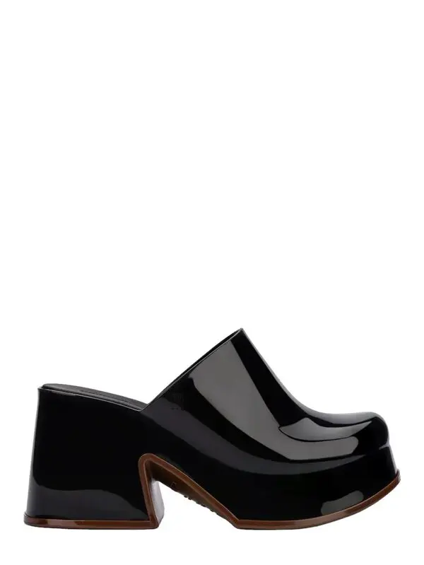 Melissa Mia Platform Mules - Black